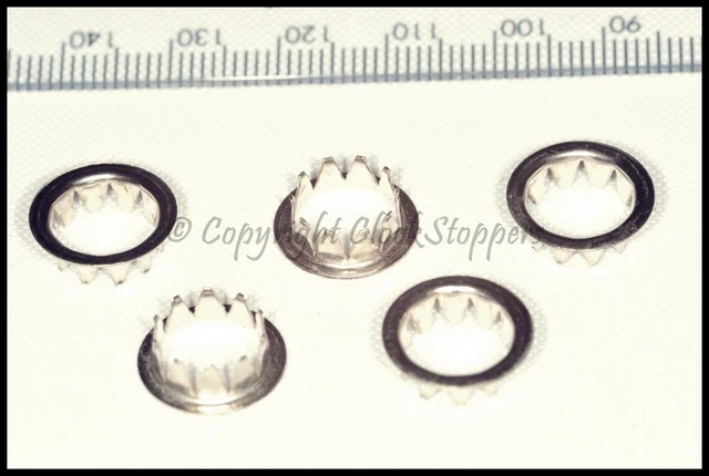 5 X CHROME Dial Grommets 10mm Clock Round Key Hole Repair Spares Part ...