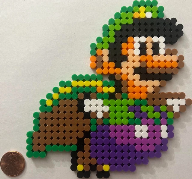 BABY LUIGI SUPER Mario Bros perle sprite art Nintendo Brothers Weegee ...