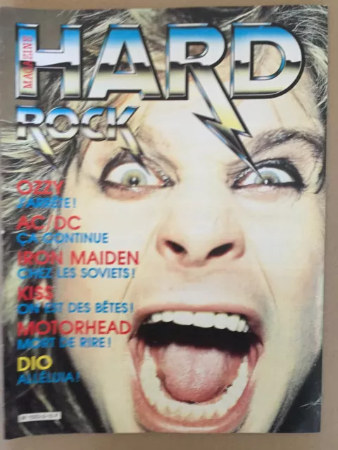MAGAZINE HARD ROCK N°2 1984 Iron Maiden Ozzy AC/DC Kiss Motorhead Dio ...