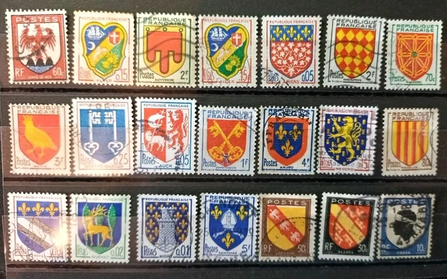 LOT TIMBRES DE France Armoiries Et Blasons 2 scans EUR 3,70 - PicClick FR
