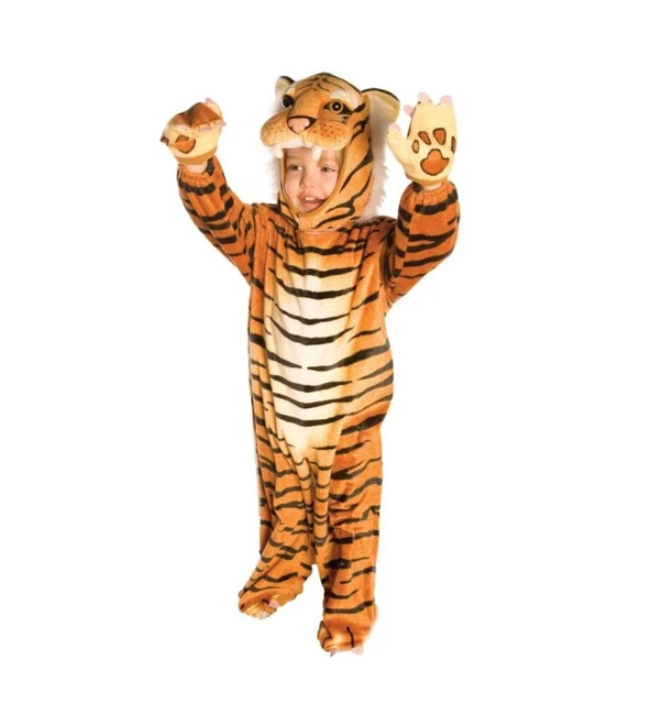 TIGER PLUSH JUNGLE Safari African Animal Book Week Toddler Boys Costume ...