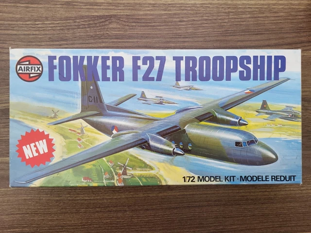 AIRFIX FOKKER F27 Troopship 1/72 Scale Plastic Model Kit SEALED BAG ...