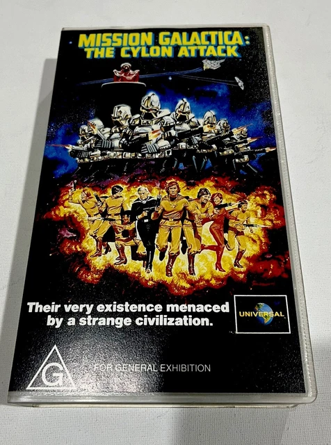 MISSION GALACTICA - The Cylon Attack VHS TAPE (1979 sci-fi movie) rare ...