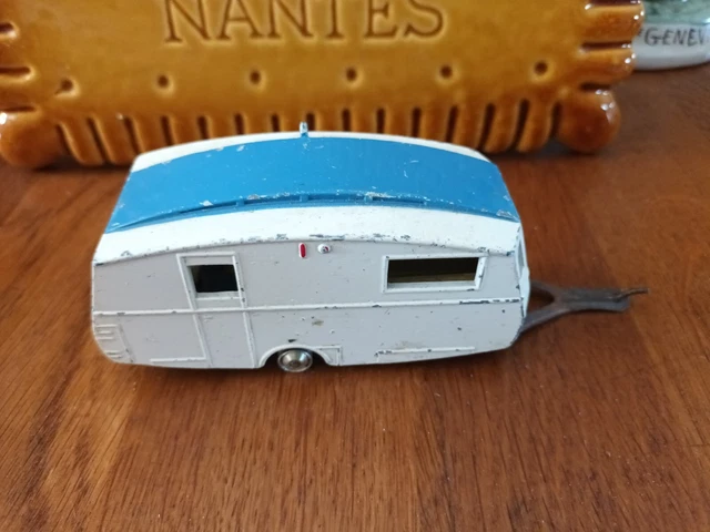 ANCIENNE CIJ ORIGINAL caravane caravan camping bleu et blanc Dinky Toys ...