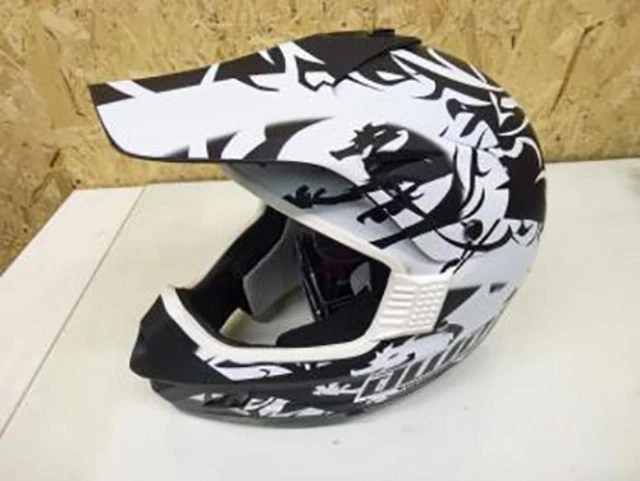 CASQUE POUR SCOOTER moto cross enduro tout terrain Awax noir blanc NC ...