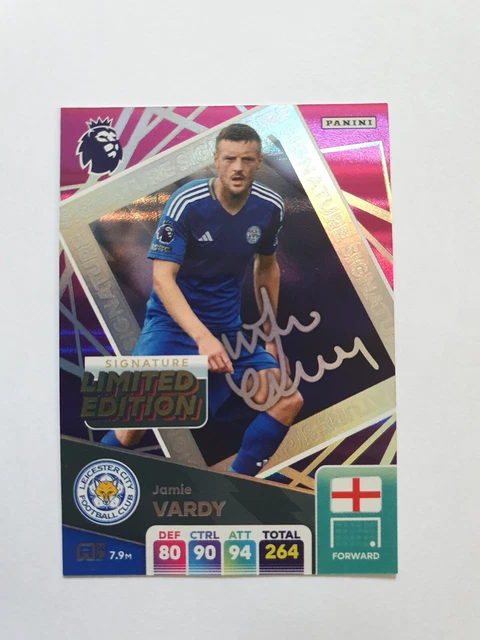 PANINI ADRENALYN XL 2024/2025 Jamie Vardy Signature limited edition ...