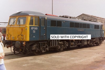RAILWAY / TRAIN Negative 35mm BR Loco Class 87 87001 Sold with ...