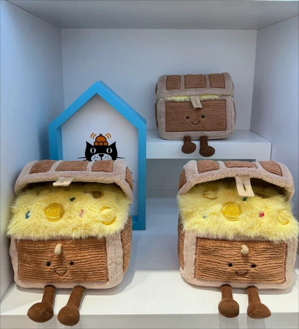 JELLYCAT AMUSEABLES MINI Treasure Chest Plush Toy – 16cm New with Tag ...