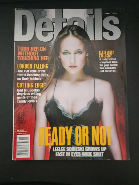 DETAILS MAGAZINE AUGUST 1999 LeeLee Sobieski Eyes Wide Shut No Label EUR 10,15 - PicClick FR