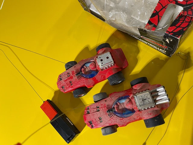 VINTAGE 1977 AHI Spider-man Remote Controlled Spider Car w/ Controller ...