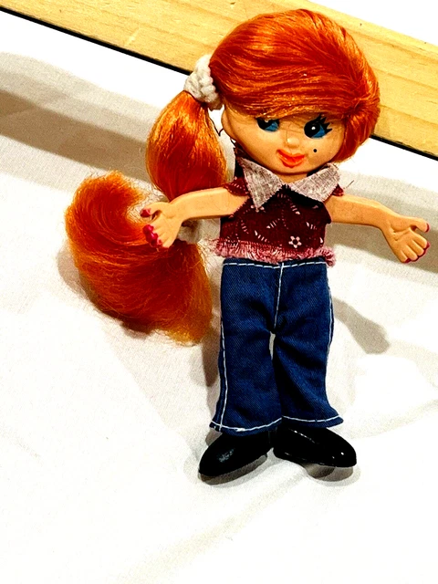 FLATSY DOLL VINTAGE Ideal Original 1969 Red Orange Hair Blue Eyes ...