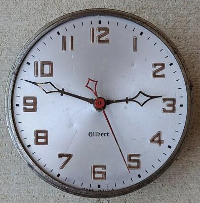 VTG GILBERT ELECTRIC Clock Movement Time Only w/Dial (For Parts or ...