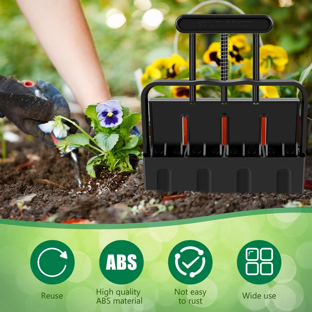 SOIL BLOCK MAKER Hand-held Soil Block Making Tool with Ergonomic Handle ...