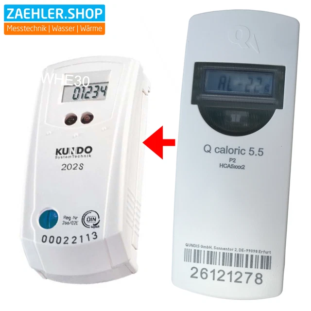 KUNDO 202S 201S Austausch Qundis Q Caloric 5.5 AL 2.1 2.2 P2 ...