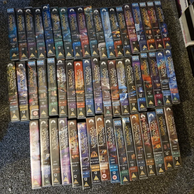 LARGE JOBLOT OF 54 Star Trek Voyager VHS Tapes Joblot Bundle Retro £34. ...