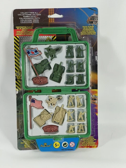 IMPERIAL MILITARY PLAYSET #22700 vtg micro playset machines tanks vtg box damage $35.00 ...