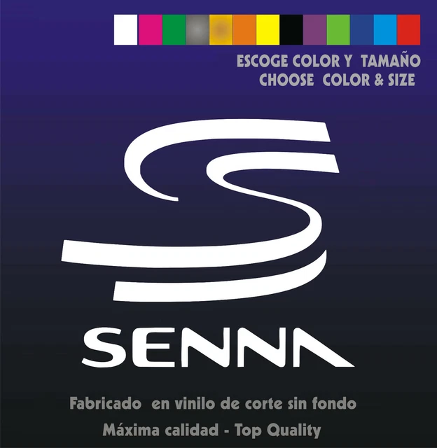 PEGATINA VINILO SENNA Sticker Vinyl Car Tuning Aufkleber Adhesivi Moto ...