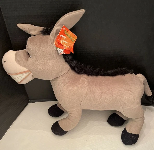HASBRO DISNEY DREAMWORKS Shrek 2 Jumbo Large Donkey Plush 24 INCHES EUC ...