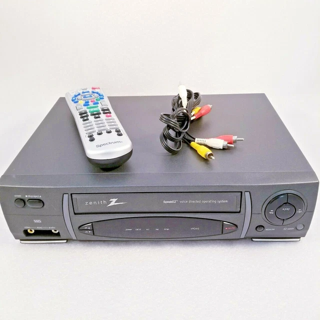 ZENITH VRC410 SPEAKEZ 4 Head Hi-Fi VCR/VHS Player w/ Remote & AV Cable ...