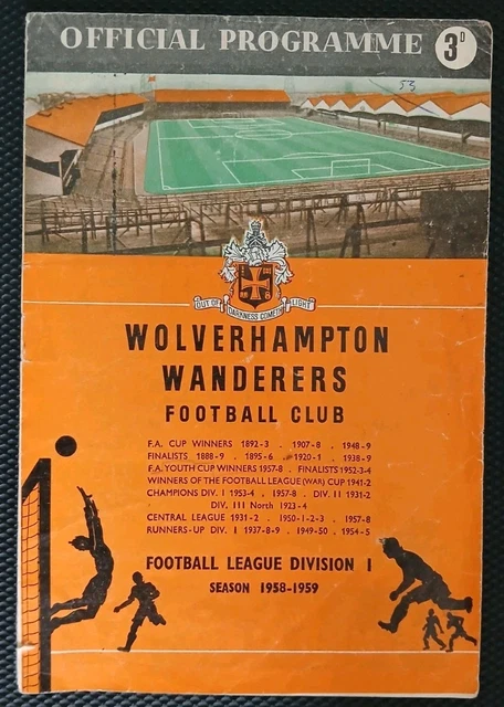 WEST HAM UNITED Away Programme v Wolves 03-09-1958. £1.49 - PicClick UK