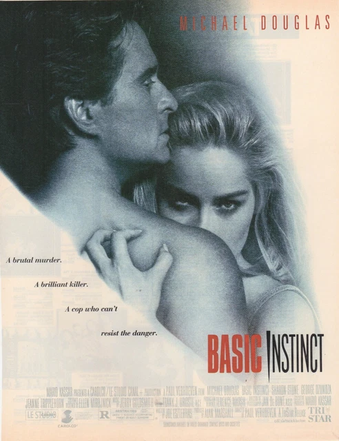 FILM MAGAZINE ADVERT Basic Instinct Michael Douglas Sharon Stone £4.00 ...