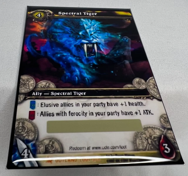 Unredeemed WoW Card Unredeemed Spectral Sandbox Tiger Loot Card - World ...