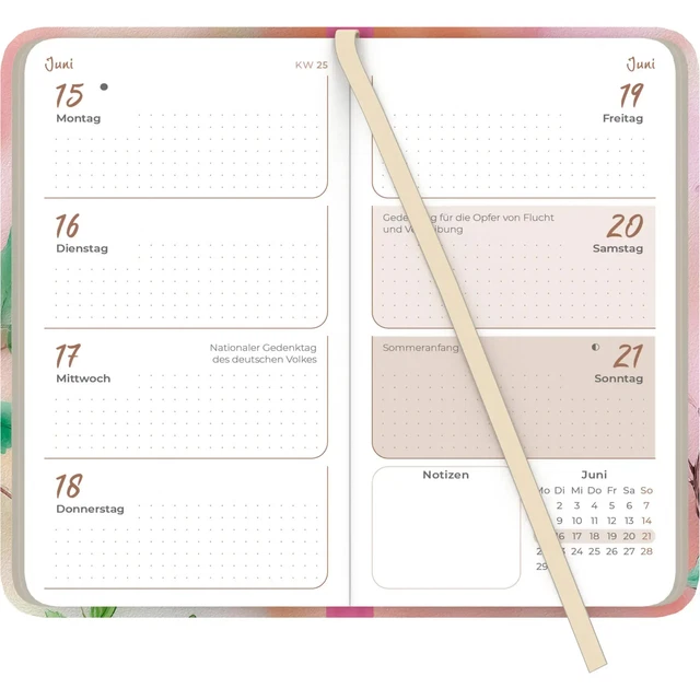 LADY JOURNAL SLIM Bird 2026 - Taschen-Kalender 9x15,6 cm - Weekly - 128 ...