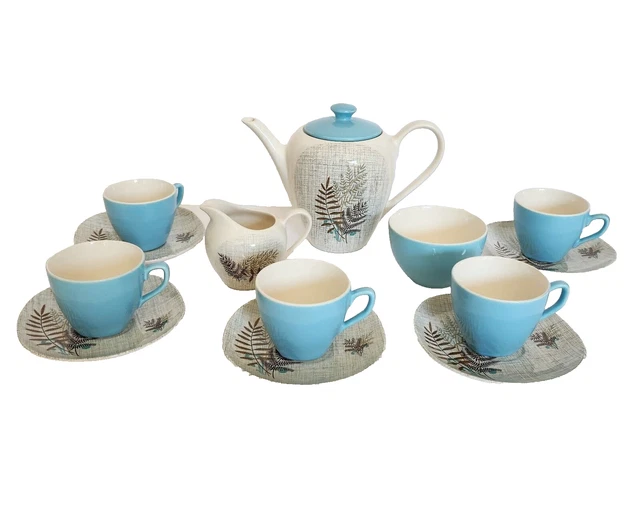 VINTAGE J&G MEAKIN England Mid Century MCM 13 pc Tea Pot Coffee Set ...