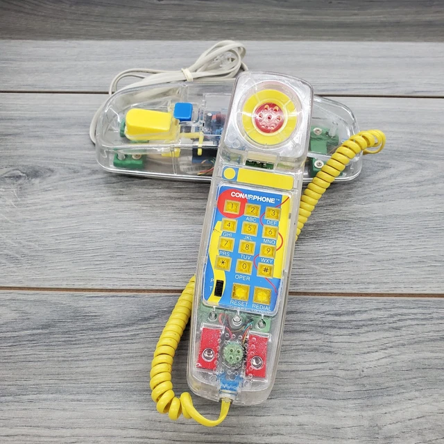 VINTAGE CONAIR TRANSPARENT Phone Retro 80s 90s Clear Neon Model SW205 ...