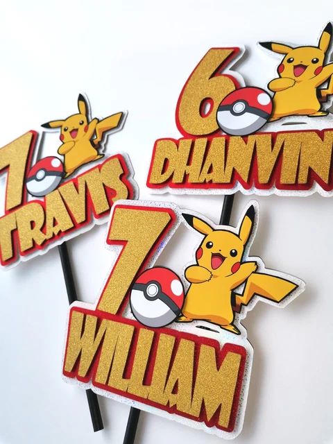 PIKACHU POKÉMON THEMED Personalised Cake topper £12.15 - PicClick UK