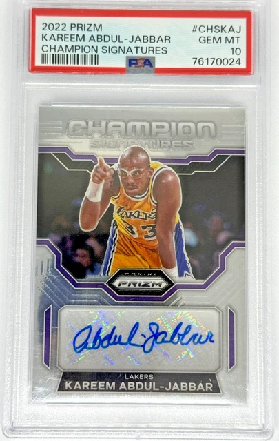 KAREEM ABDUL-JABBAR LAKERS 2022 Prizm Champion Signatures Auto - PSA 10 (POP 5) EUR 56,09 ...