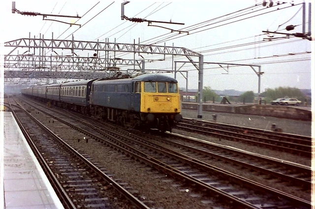 35MM RAILWAY COLOUR Negative Class 85 027 at Crewe 17.05.86 £1.95 ...