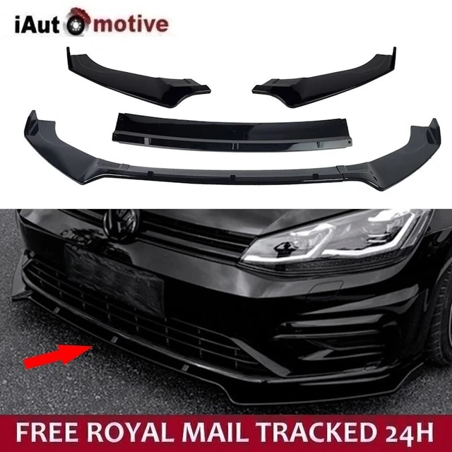 VW GOLF MK7 MK7.5 R GTD GTI TSI TDI Front Splitter Spoiler Lip Body Kit ...