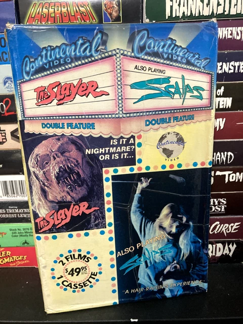 THE SLAYER SCALPS VHS Double Feature Continental Video Big Box Rare ...