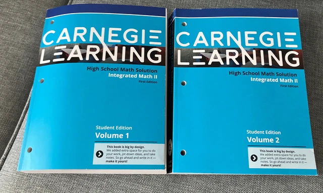 CARNEGIE LEARNING INTEGRATED Math II High School Math Solution Vol 1 ...