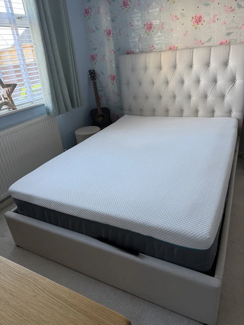 DOUBLE OTTOMAN BED Frame And Simba Hybrid Mattress £350.00 - PicClick UK