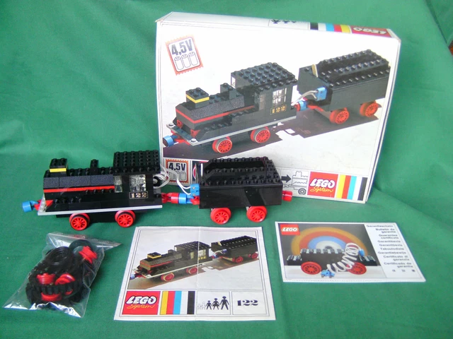 LEGO SYSTEM EISENBAHN Lok 122 mit Tender komplett m. OVP Anleitung 60 ...