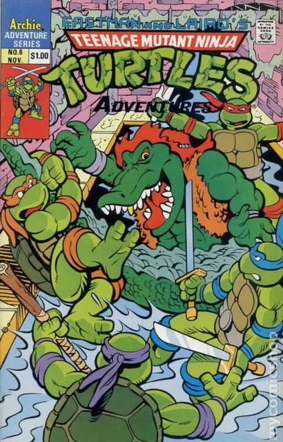 TEENAGE MUTANT NINJA Turtles Adventures #6A.D FN/VF 7.0 1989 image ...