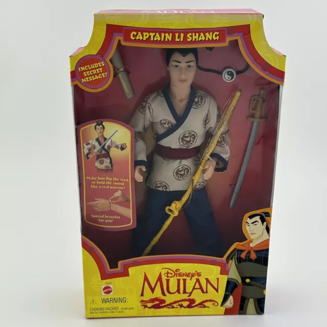 VINTAGE DISNEY’S MULAN Captain LI Shang Doll 1997 NIB #18897 £18.62 ...