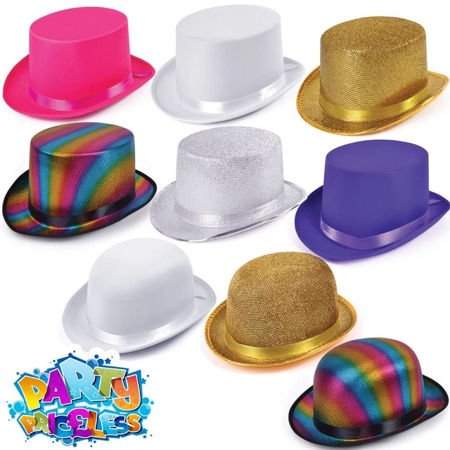 ADULT TOP HATS Bowler Hat 1920s Showman Dance Cabaret Magician Pride ...