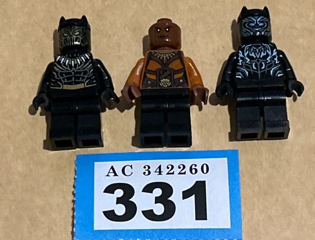 LEGO MARVEL 3 x Minifigure Bundle- Black Panther, Erik Killmonger ...