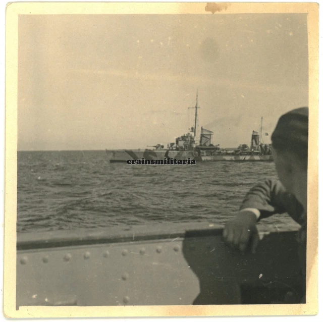ORIG. FOTO TORPEDOBOOT Schiff Boot m. Tarn Camo bei U-Boot U-504 ...