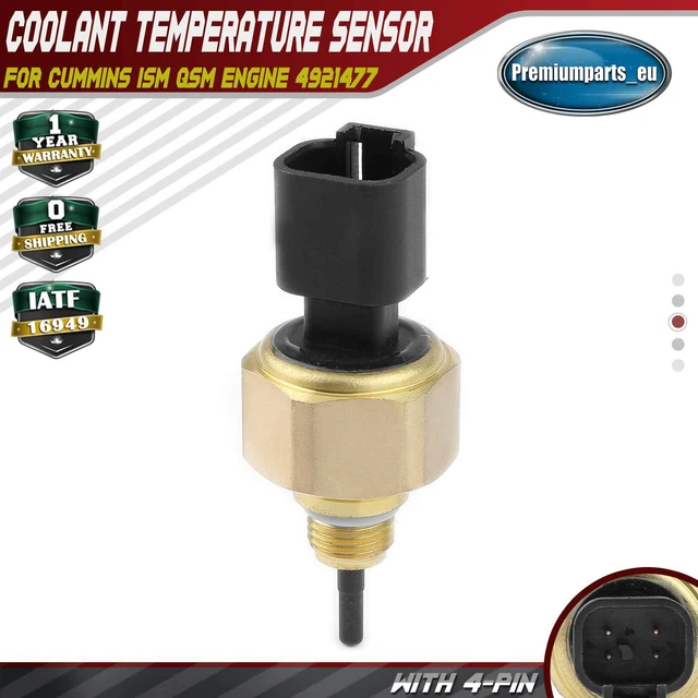 COOLANT TEMPERATURE SENSOR for Cummins ISM QSM Engine 4-Pin 904-7241 ...