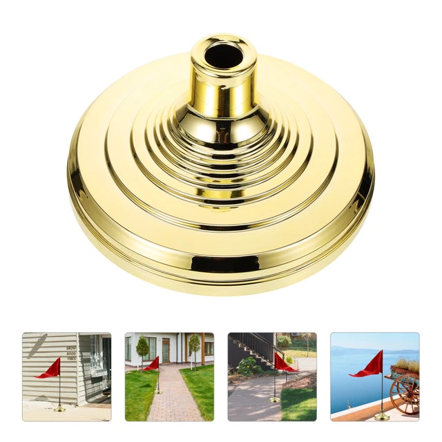 PORTE-DRAPEAU POUR L'EXTÉRIEUR Base Dorée Sur Pied (or) Bureau EUR 44 ...