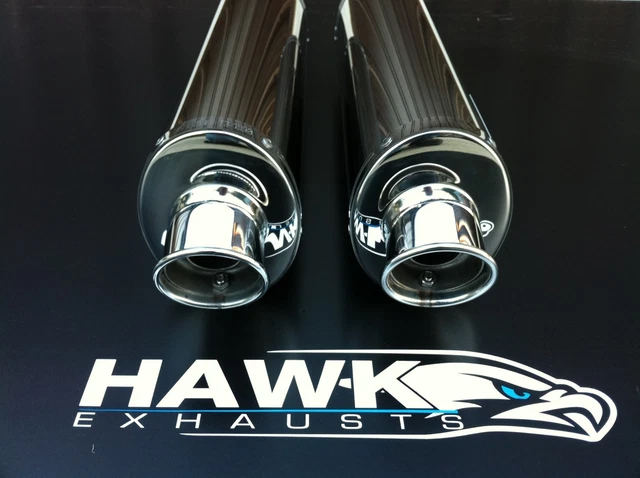 SUZUKI GSX 1300 R Hayabusa 99-07 Busa Stainless Oval Exhaust Race Cans ...
