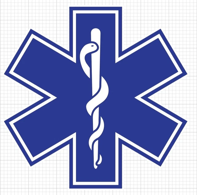STICKER EMS STAR of life paramedic EMT vinyl laminated green USA $1.99 ...