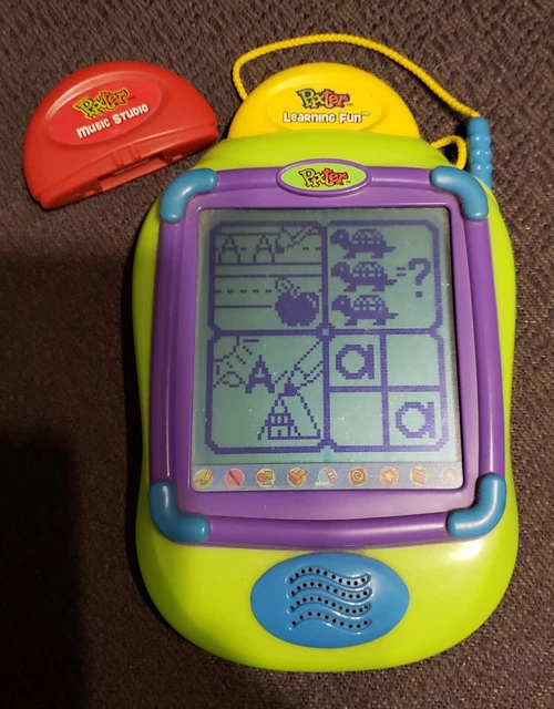 2001 FISHER PRICE Pixter Handheld Creativity System Game plus 2 Games ...