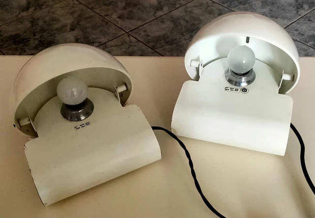 COPPIA LAMPADE BUGIA Design Giuseppe Cormio Per Guzzini Vintage EUR 150 ...