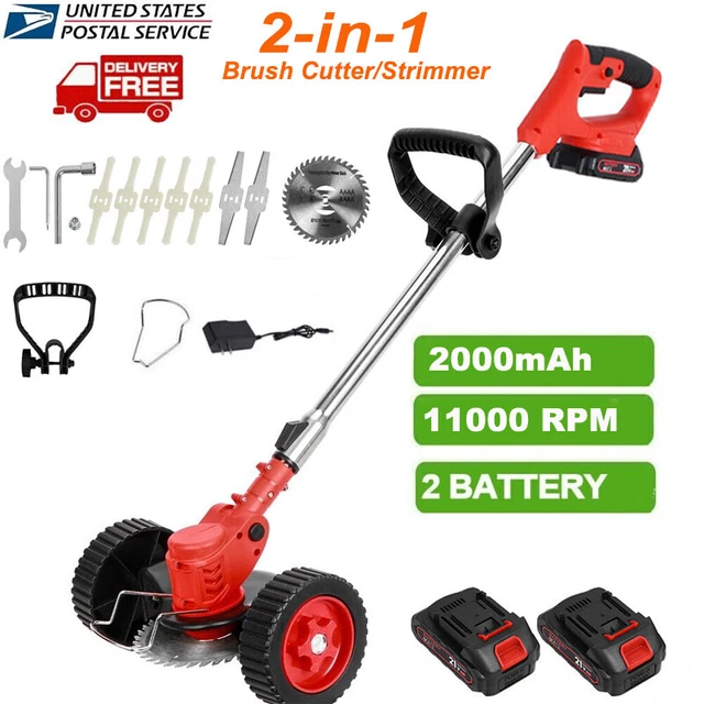 ELECTRIC WEED LAWN Edger Eater Cordless Grass String Trimmer Cutter w ...