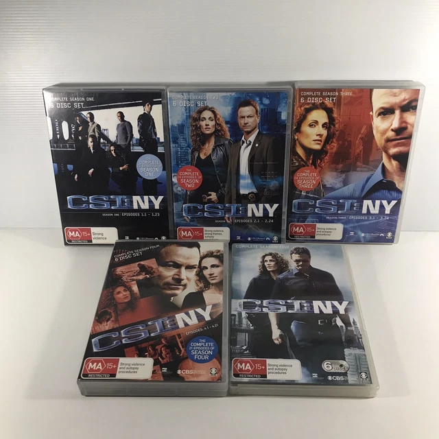 CSI NY NEW York Seasons 1-5 DVD Bundle Lot Region 4 Gary Sinise Crime ...